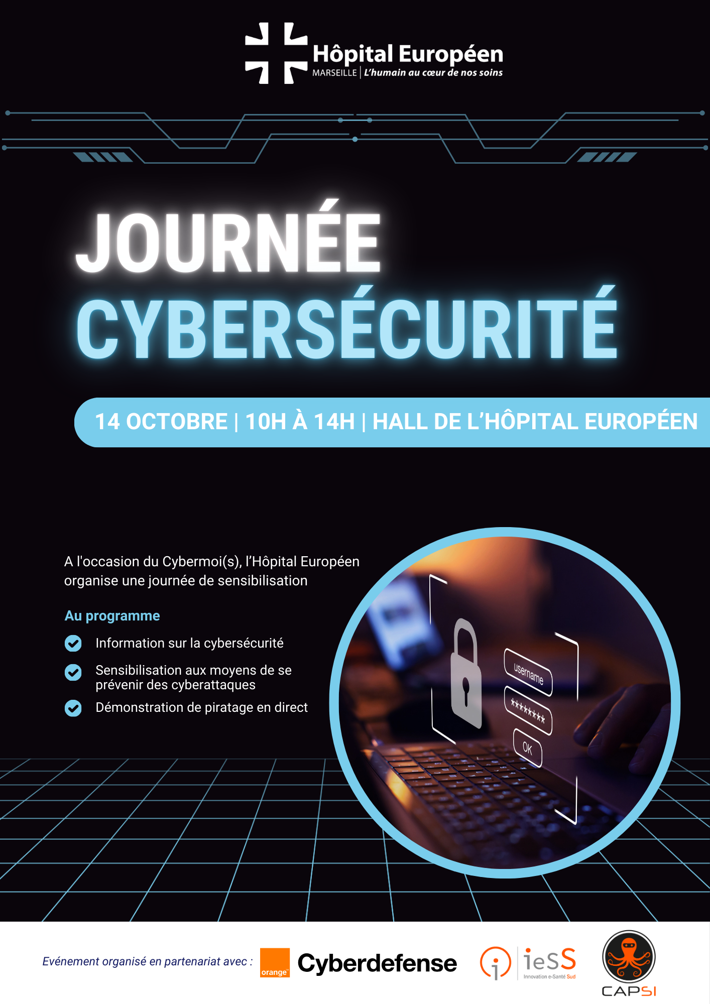 Journée de la Cybersécurité | Hôpital Européen
